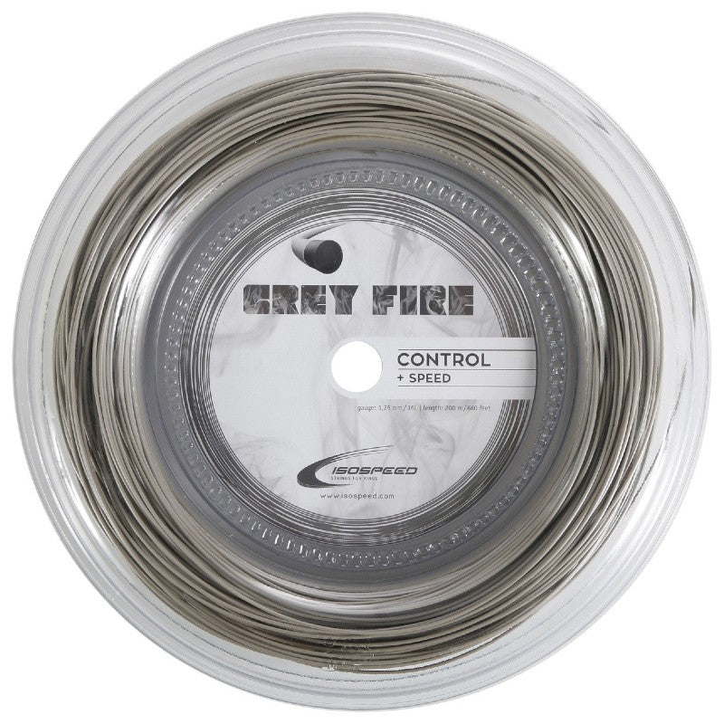 ISOSPEED STRING GREY FIRE 16 1.30MM REEL – Baseline Racquets