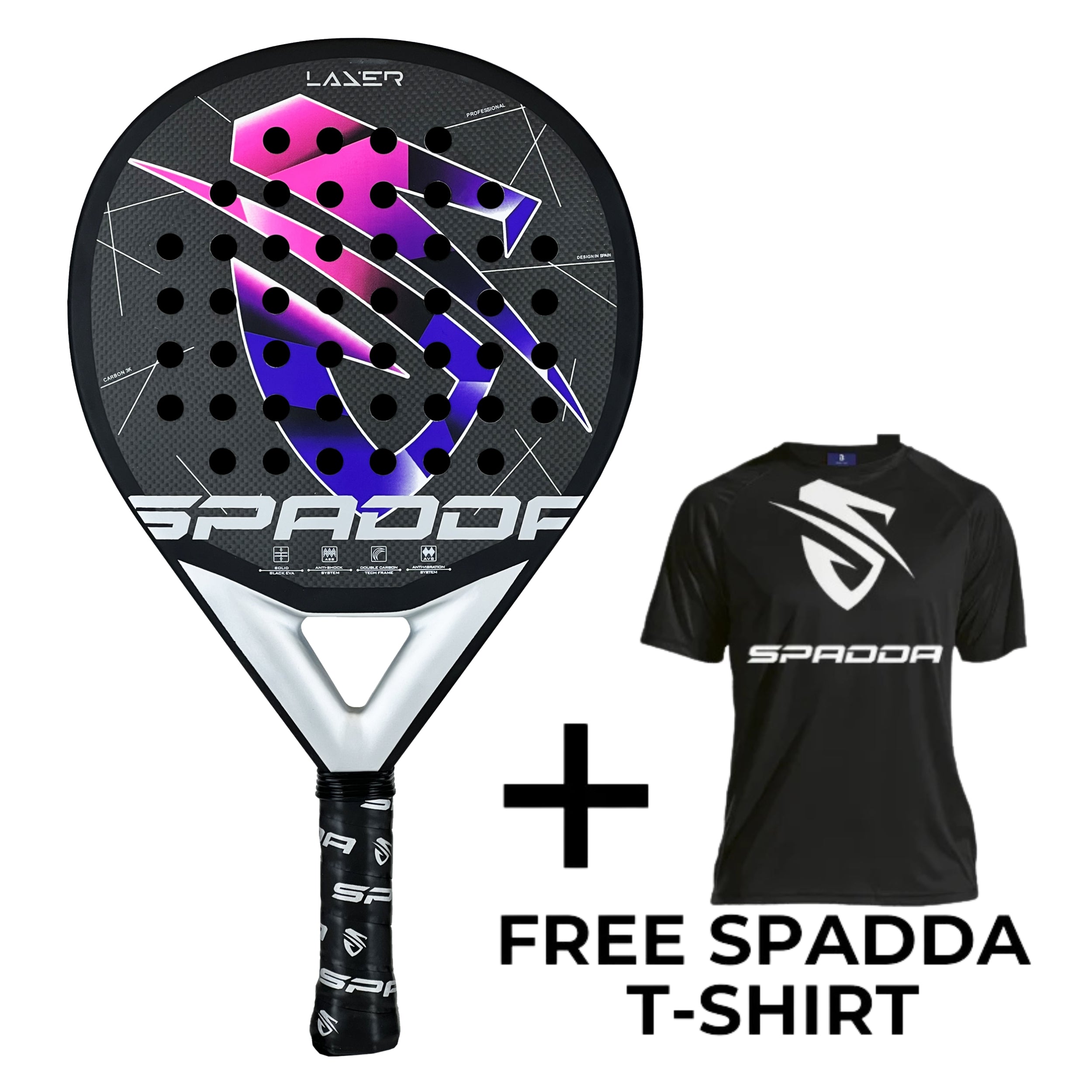 SPADDA PADEL LASER 3K 360G – Baseline Racquets