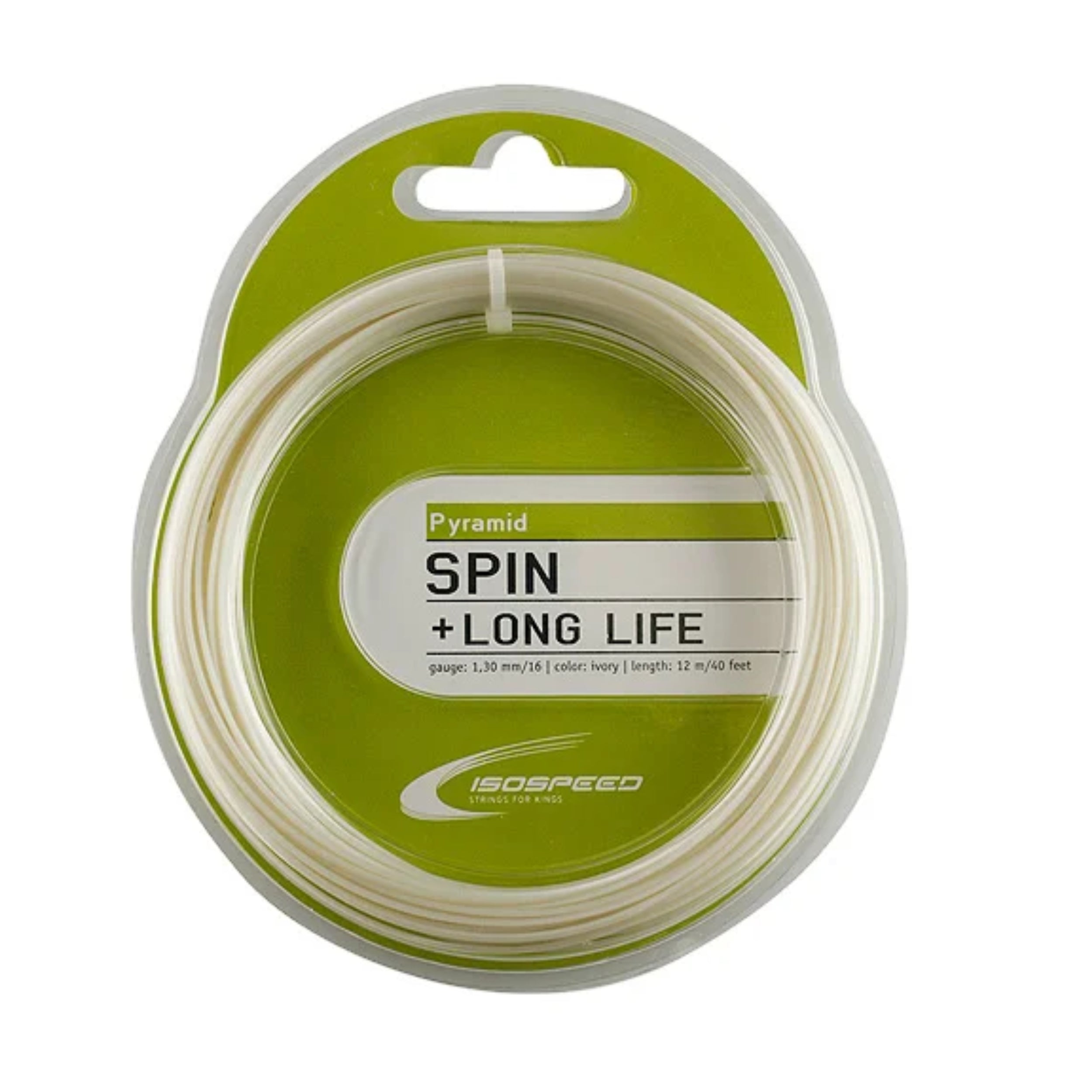 ISOSPEED STRING PYRAMID IVORY 16 1.30MM SET – Baseline Racquets