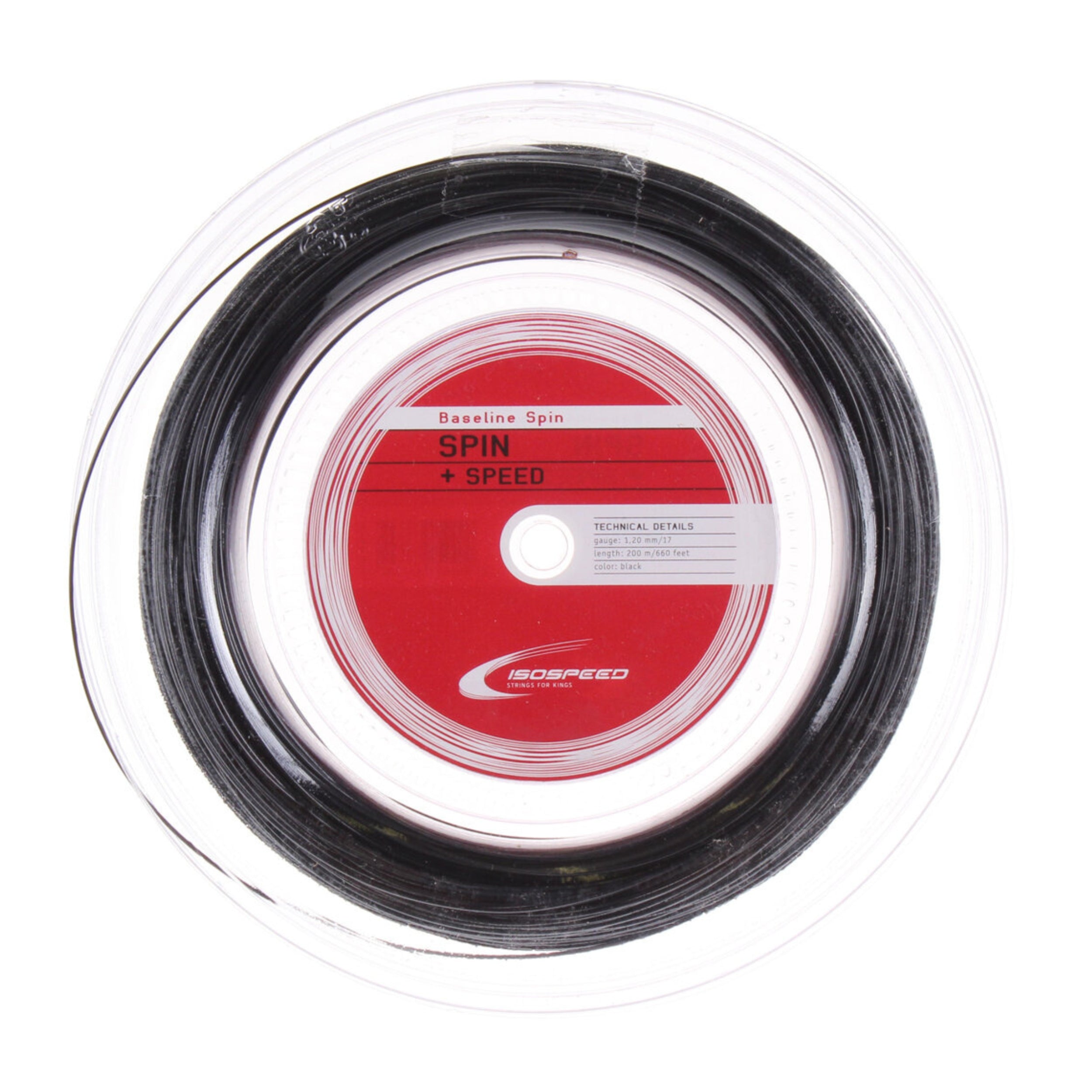 ISOSPEED STRING BASELINE SPIN BLK 17 1.20MM REEL – Baseline Racquets